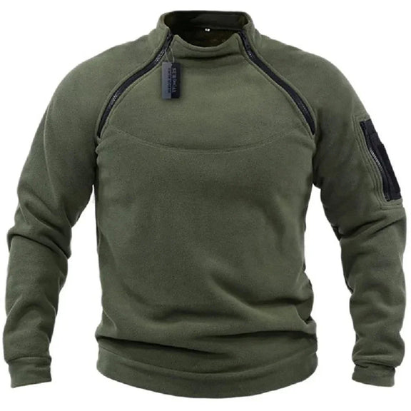 Polar Fleece Windbreaker Jacket Thick Tactical Thermal Pullover Winter ...