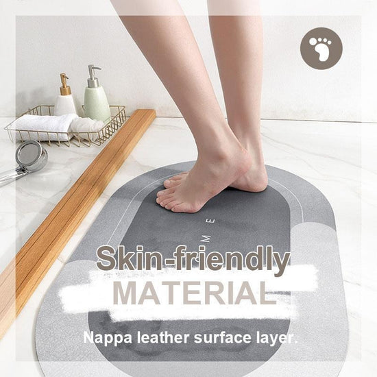 Non-Slip Super-Absorbent Quick-Drying Bathroom Mat Wet Floor & Bath Ru ...