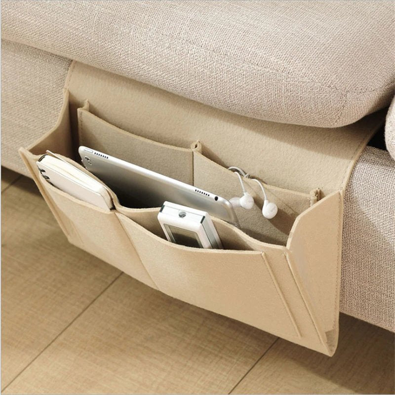 Sofa & Bed Storage Tidy Pouch Couch TV Remote Control Caddy Organiser ...