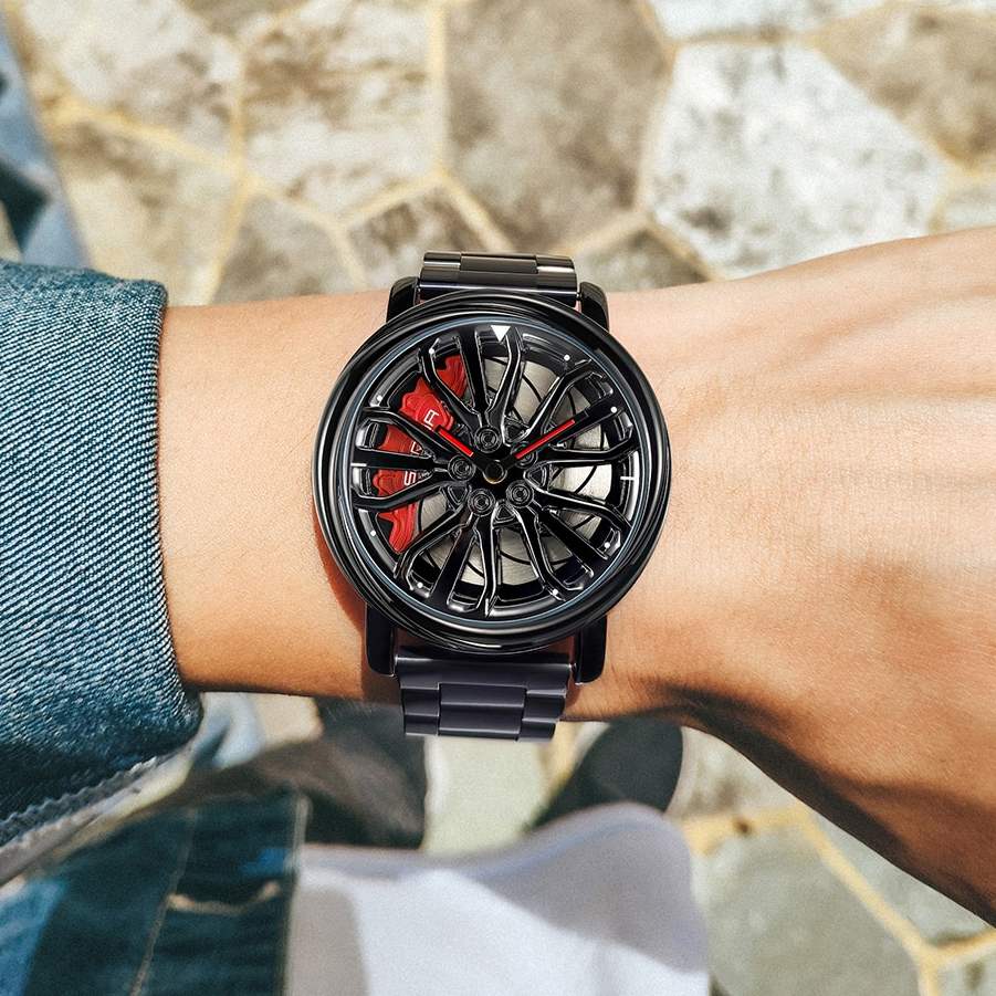Racing Car Spinning Mag Wheel Dials Watch With Rotating Dial – Keep ...
